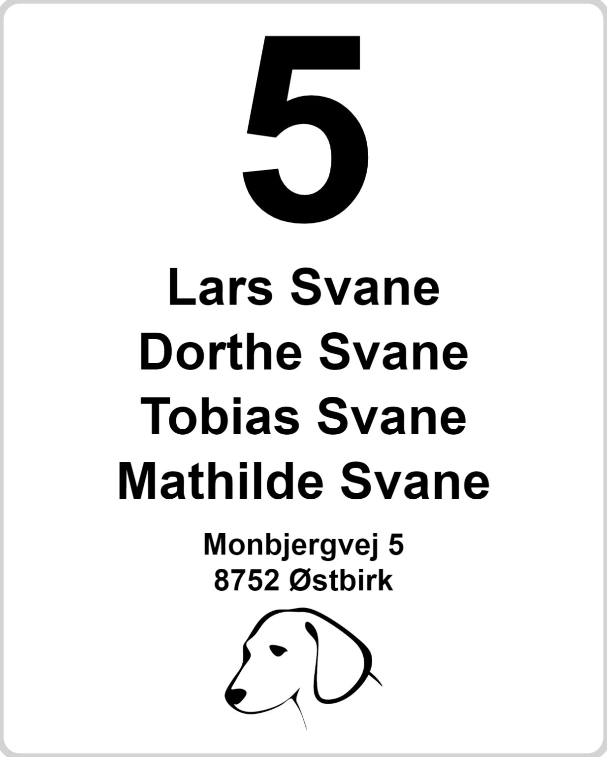 Postkasse skilt - Monbjergpil