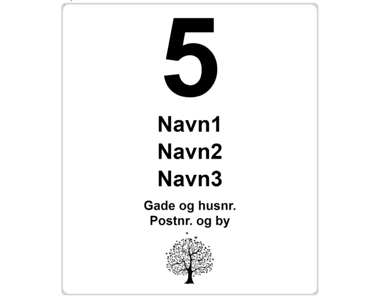 Postkasse skilt - Monbjerg Pil og Print